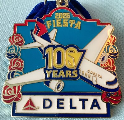 Delta Air Lines 100 Anniversary - 2025 Medal -SAT Fiesta -Rare-New ...