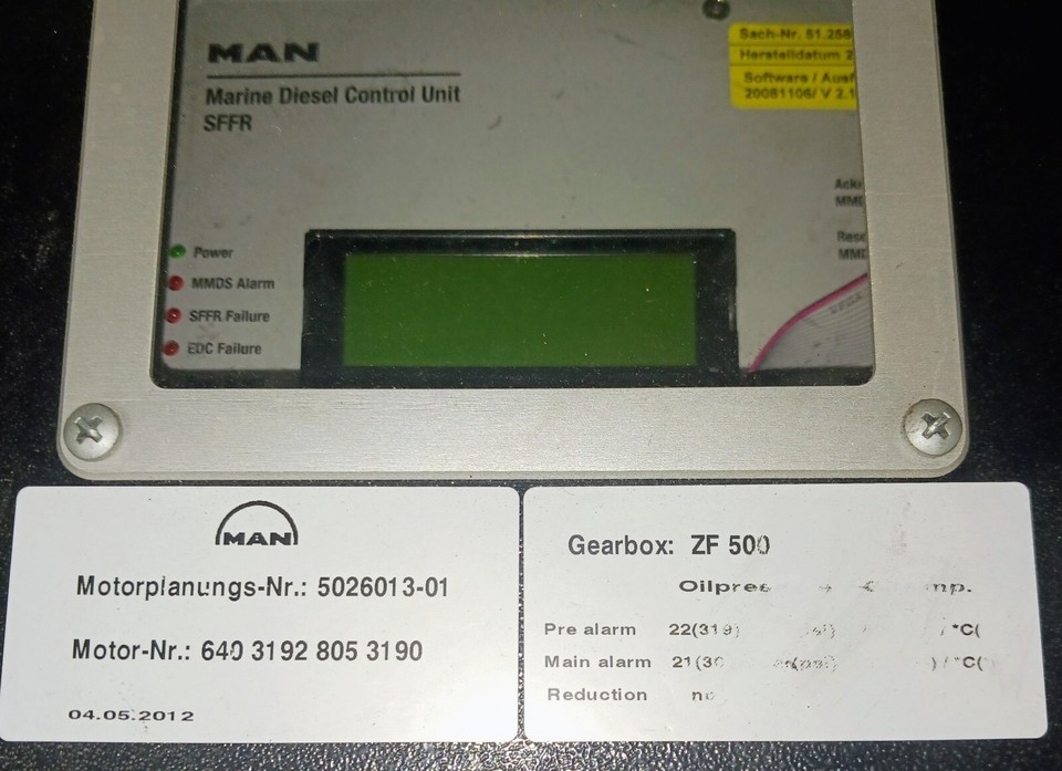 MAN D2868 LE433, Marine Diesel Engine, V-8 1200 HP @ 2300 RPM | eBay