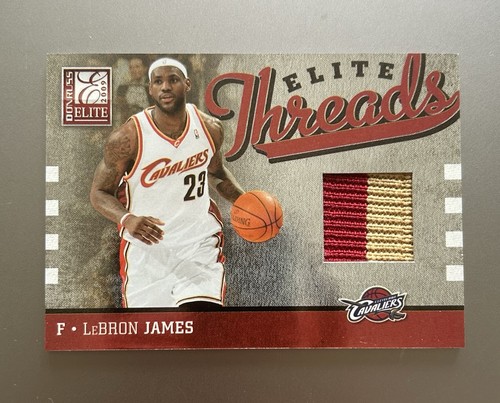 2009 Donruss Elite LeBron James Threads #8 Two Color Game Worn Patch ...