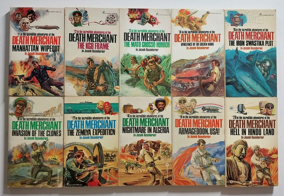 The Death Merchant by Joseph Rosenberger Lot of 58 Paperbacks Pinnacle ...