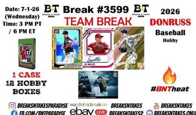 BALTIMORE ORIOLES 2026 Panini Donruss Baseball Hobby CASE 12 BOX Break ...