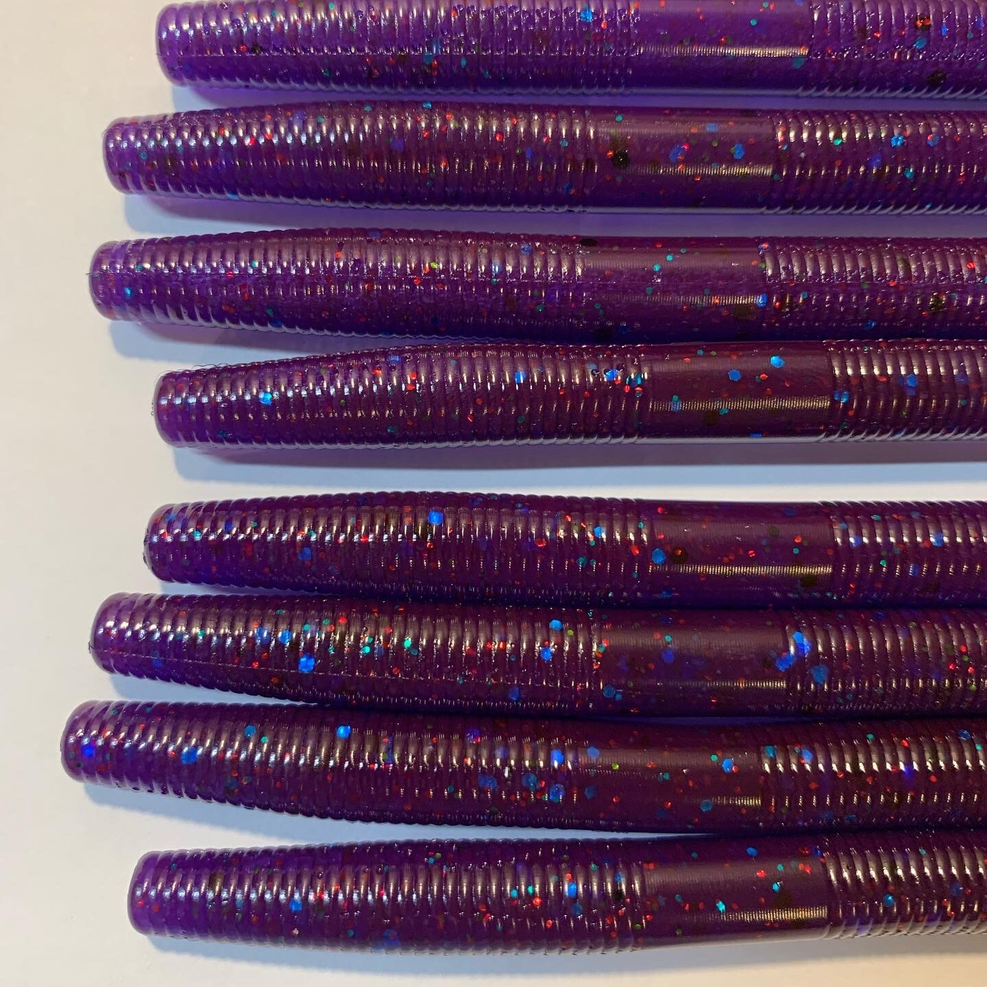 12ct 5 inch June bug Red Blue Senko Style Stick Bait Soft Plastic Bass ...