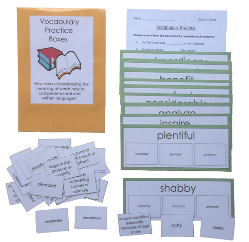 Teacher Made Learning Resource Center Activity Game Vocabulary Practice ...