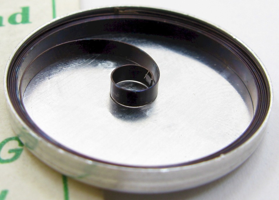 South Bend 12s 55528 T end watch Mainspring 1 piece * blue / brown ...