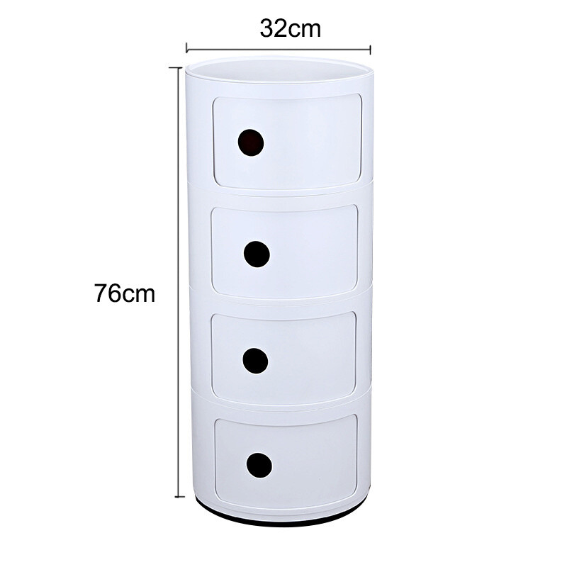 2/3/4/5 Drawers Round Storage Unit Bathroom Cabinet Chest Cupboard Side ...