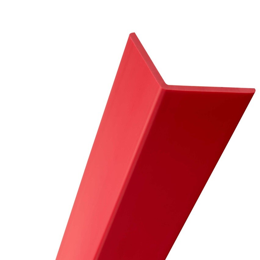PVC Plastic Angle Trim in Red - 2.4 Metre (Various Widths Available ...