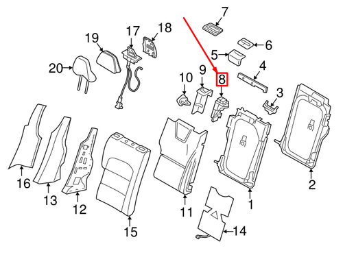 VOLVO V60 Rear Right Seat Outer Lock Assembly 39852162 NEW GENUINE | eBay