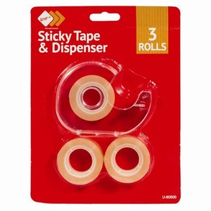 Mini Sticky Tape Dispenser - 3 Piece Brand New