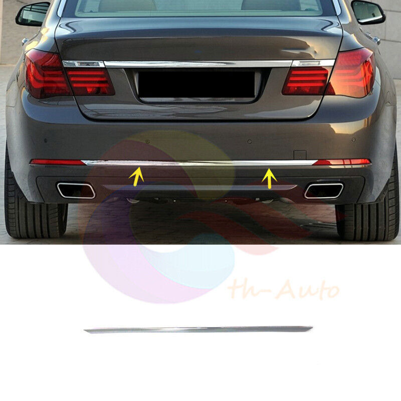 >For BMW F01 F02 7-Seires 2013-2015 Chrome Rear Bumper Molding Trim ...