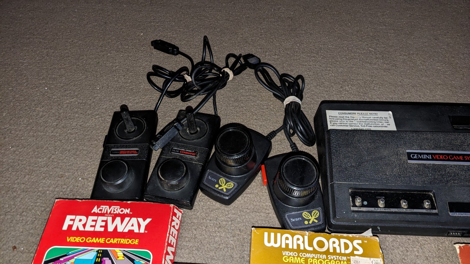 Coleco Gemini Console w/Cords Controllers & 10 Games All Tested To Work ...