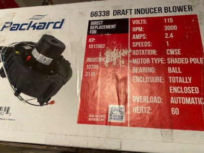 66338 Furnace Draft Inducer Motor for Heil Tempstar 1014338/A 1012002 ...