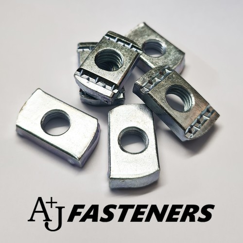 CHANNEL NUTS PLAIN NO SPRING M6 M8 M10 M12 FIXING STRUT UNISTRUT ZINC ...