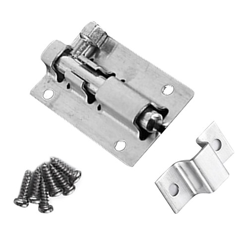 2 Inch Door Latch Sliding Lock Bolt Latch Hasp Staple Gate Safety Lock ...