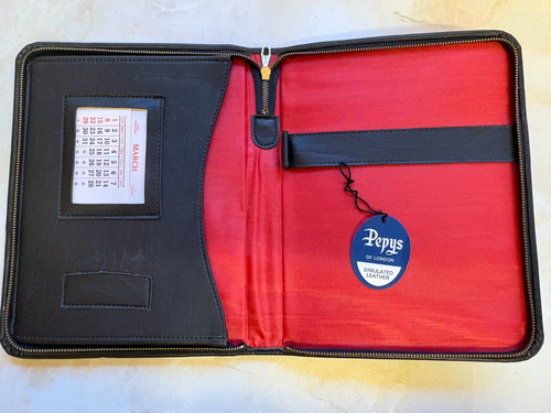 Pepys writing case, black simulated leather. New in box. | eBay UK