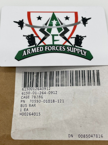 NSN# 6150-01-264-0912 P/N 70550-01018-121 SIKORSKY HELICOPTER BUS BAR ...