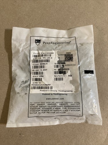 TPS-125-6 Self-Clinching Pilot Pin Unthreaded Head Penn Engineering PEM ...