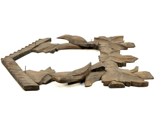 Cuckoo Clock Frame 15-3/4 inches tall and Crown Unusual Carving - GL67 ...