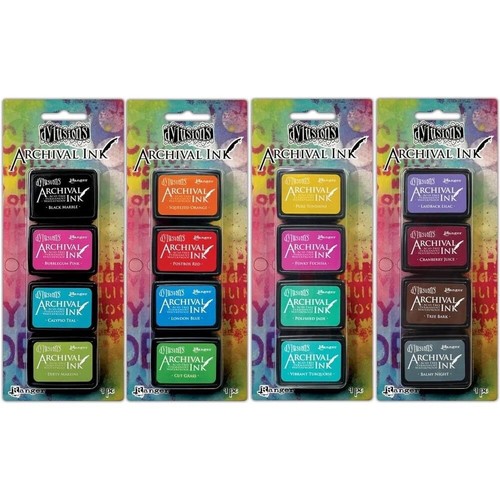 Ranger Dyan Reaveley Dylusions Archival Mini Ink Pads - Bundle of 16 ...