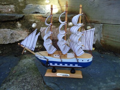 Ship Model Confection On Stand Made From Wood Lots Of Detail / Boat ...