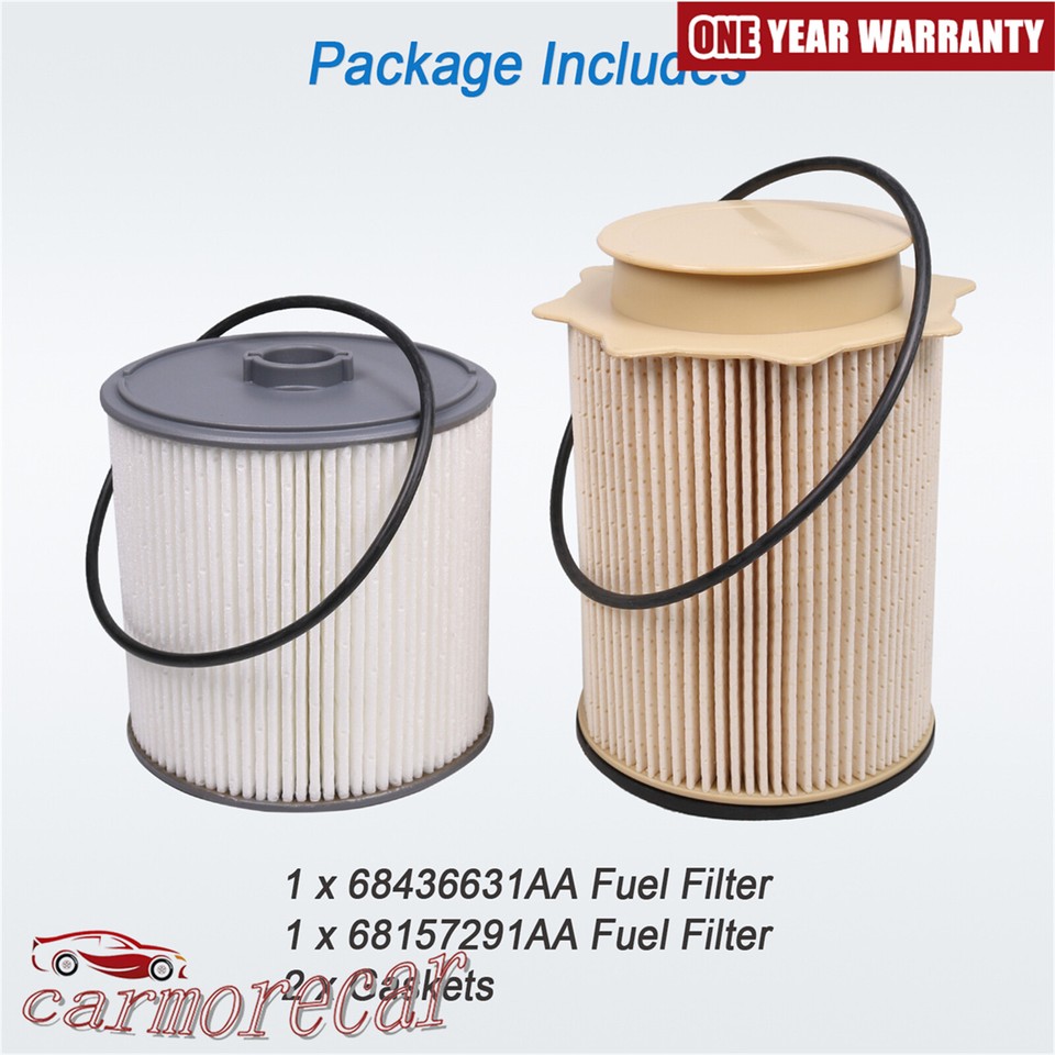 Fuel Filter Set 68436631AA & 68157291AA For 19-21 Ram 2500 3500 5500 ...