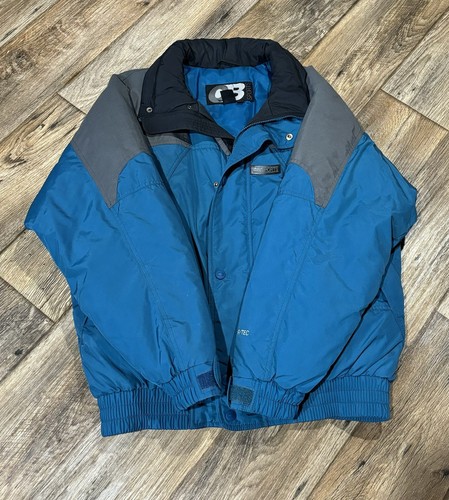 Vintage CB Sports Ski Jacket M Winter Puffer Ski Retro Tech Teal ...