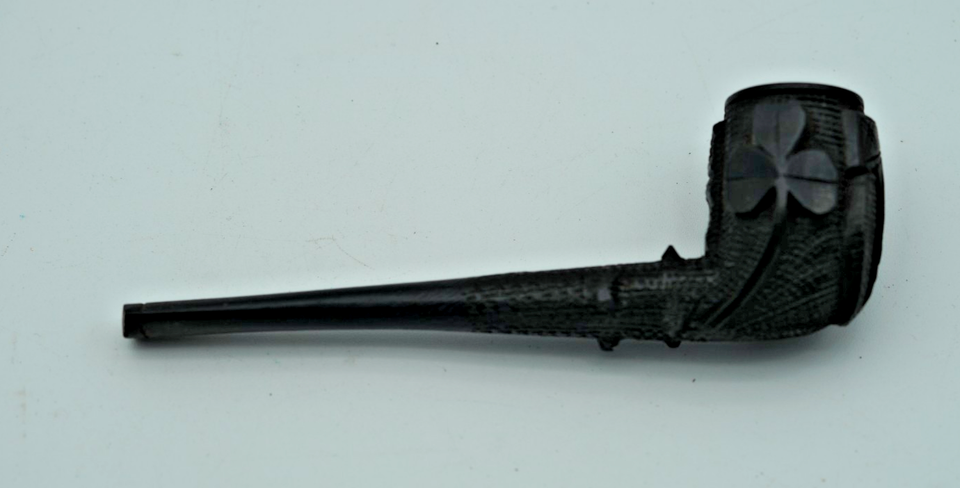 Vintage Irish Bog Oak Carved Shamrock Smoking Pipe | eBay UK