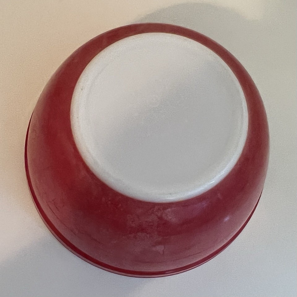 Vintage PYREX Bowl # 402 Primary Color Red 1 1/2 Qt Made In USA 7 ...