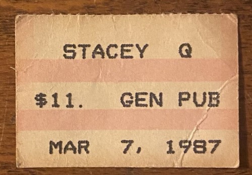 STACEY Q Caffey College 1987 US CONCERT POSTER + FLYER + BACKSTAGE ...