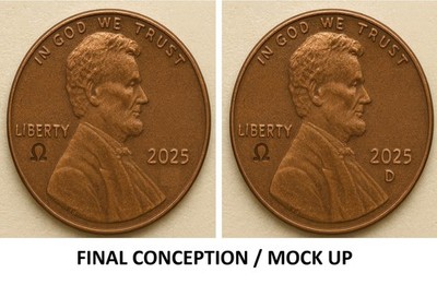 2025 P & D Lincoln Penny Cent OMEGA Ω Counterstamp Set #/50 Presale | eBay