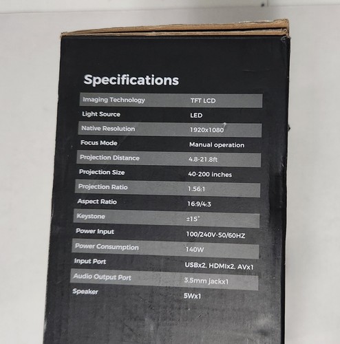 NexiGo PJ20 Outdoor Projector, Movie Projector with WiFi and Bluetooth ...