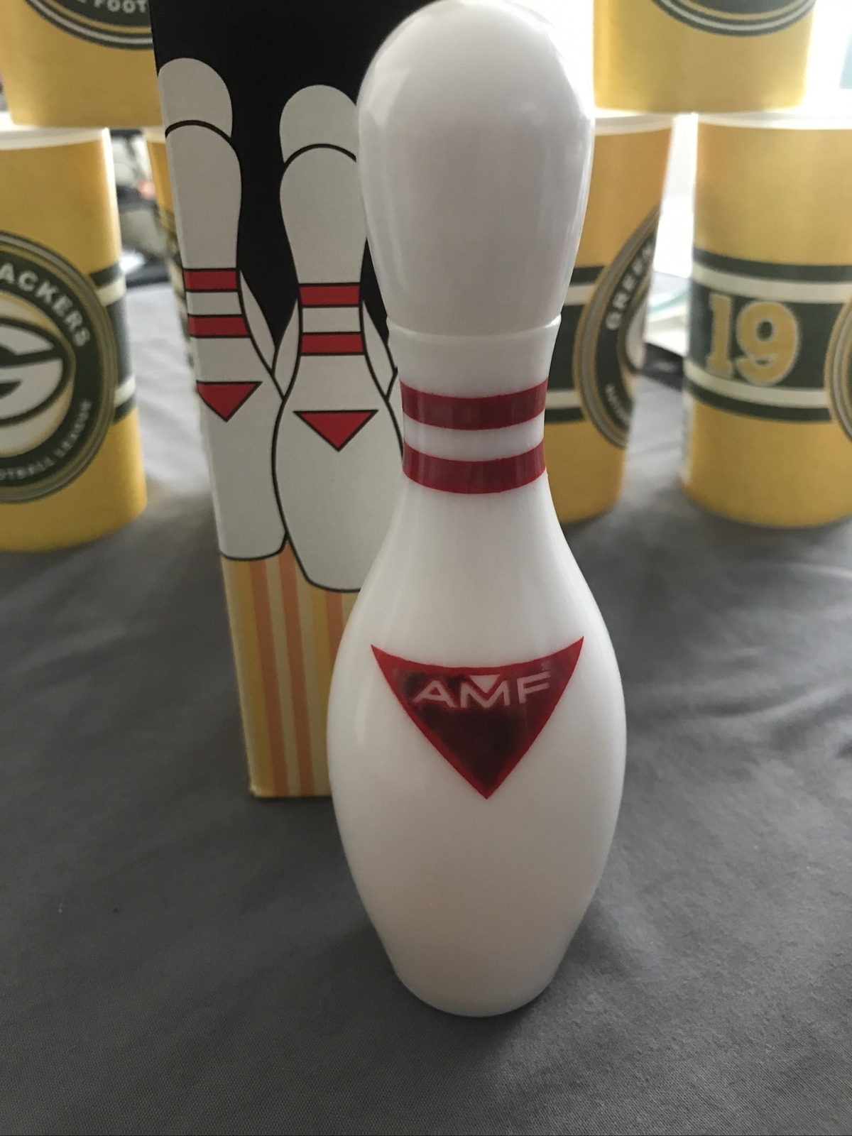 Vtg AMF 1979 Avon STRIKE BOWLING PIN DECANTER 4 oz Wild Country After ...