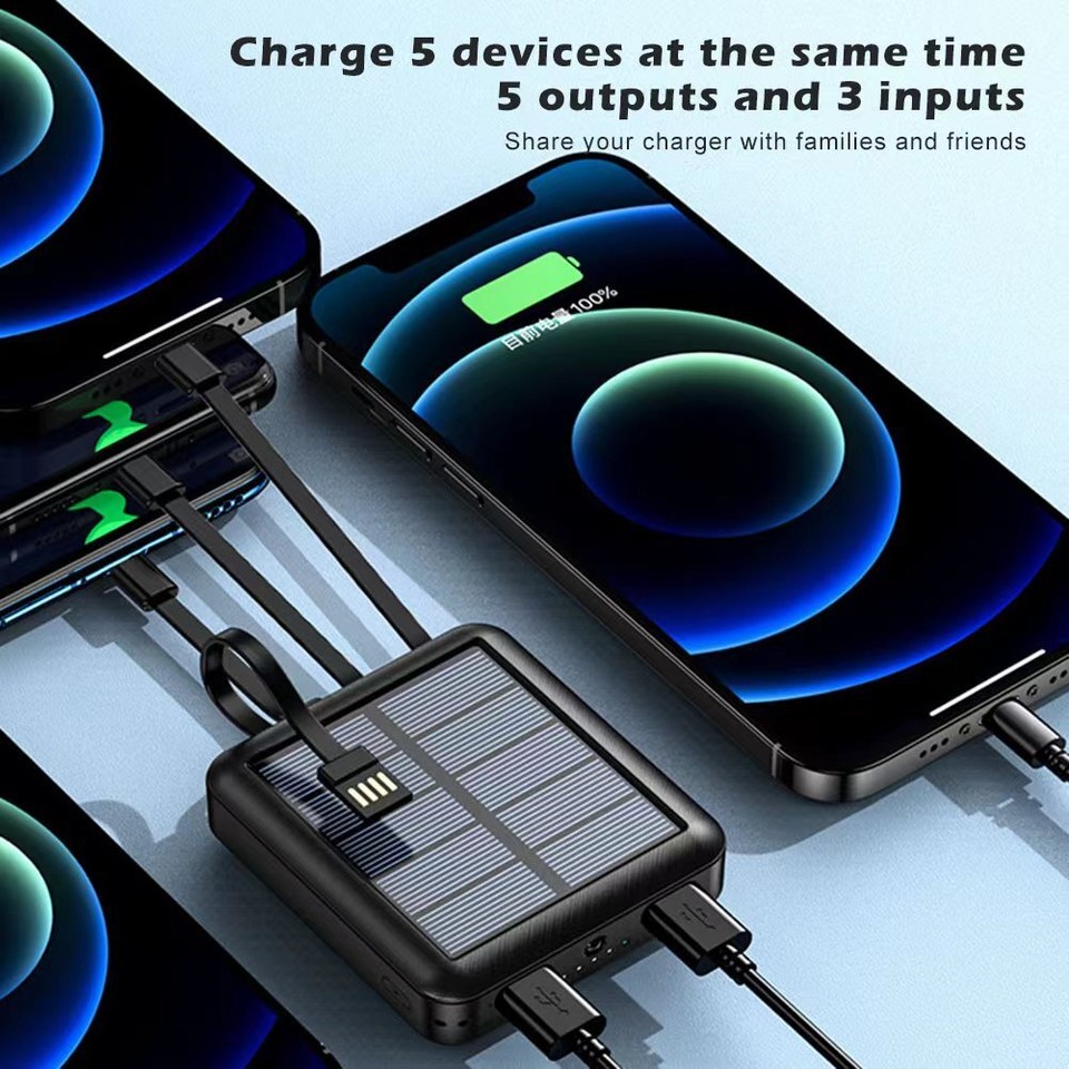 Mini Solar Power Bank Portable Charger Fast Charging External Battery ...