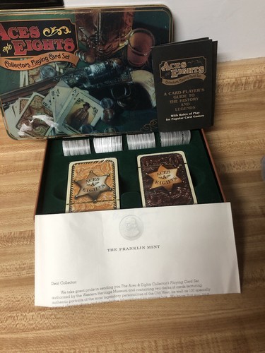 Franklin Mint Aces & Eights Collector’s Playing Card Set W/ COA | eBay