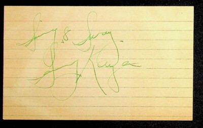Sammy Kaye Signed Index Card Big Band Leader Jazz Orchestra | eBay