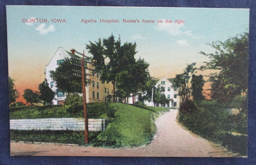 ca1910 Clinton Iowa Agatha Hospital & Nurses Home Postcard | eBay