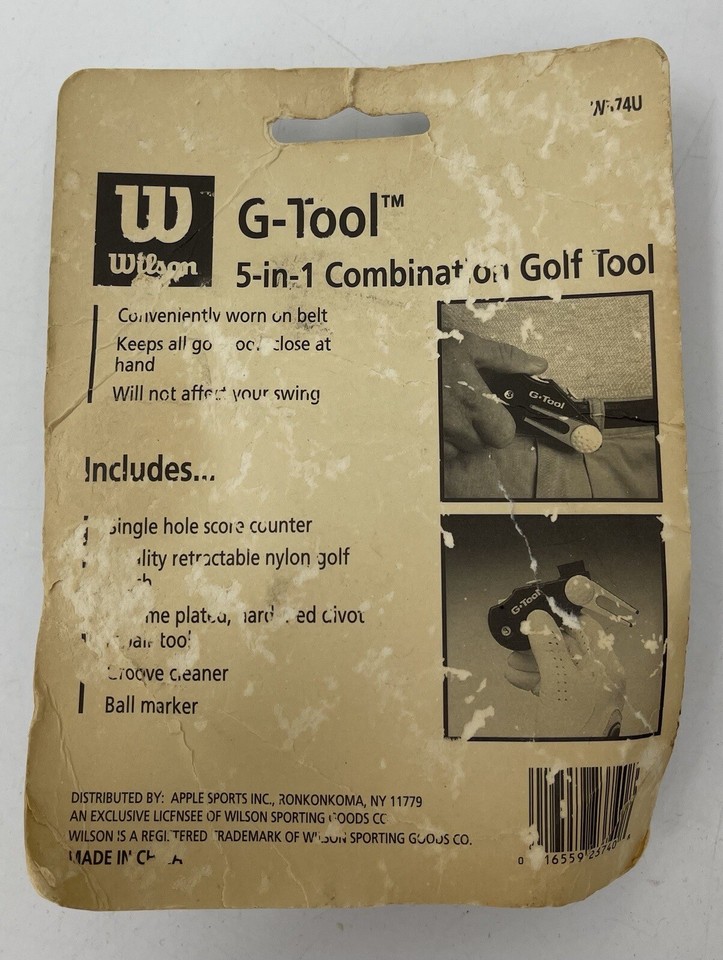 G-Tool 5 in 1 Combination Golf Tool by Wilson w/ Belt Clip New NIP NOS ...