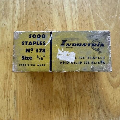 Industria Vintage Staples No 378 3/8” Made In England Precision Made | eBay