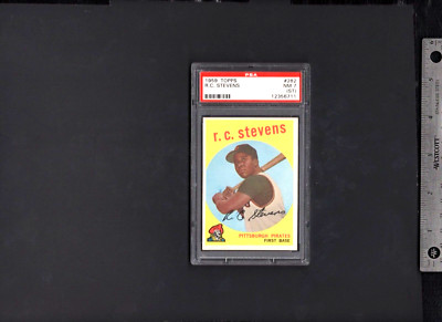 1959 Baseball Topps #282 R.C. Stevens Pirates Rookie Card RC Graded NM ...
