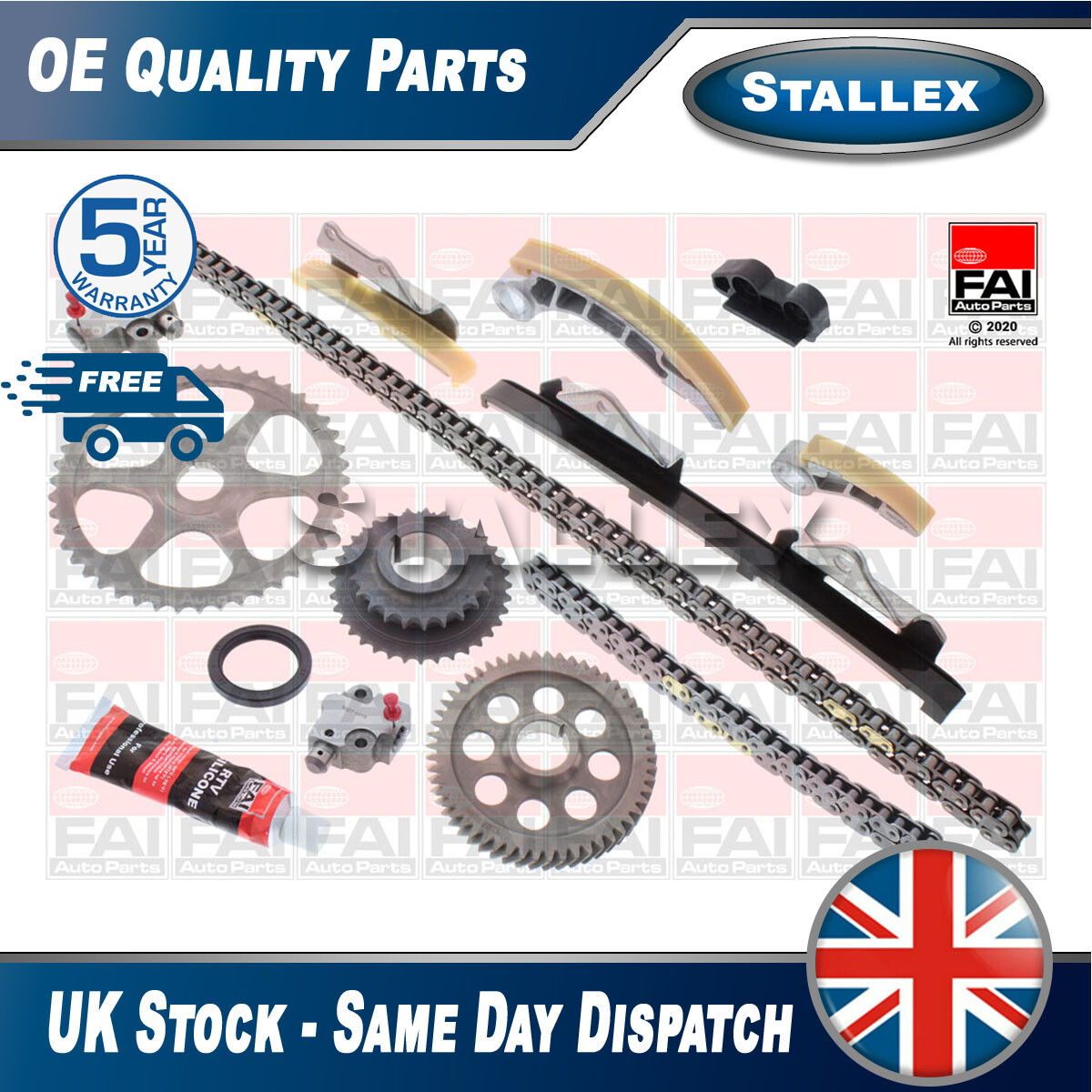 Fits Honda Civic CR-V Accord FR-V 2.2 TDi Timing Chain Kit Stallex #2 ...
