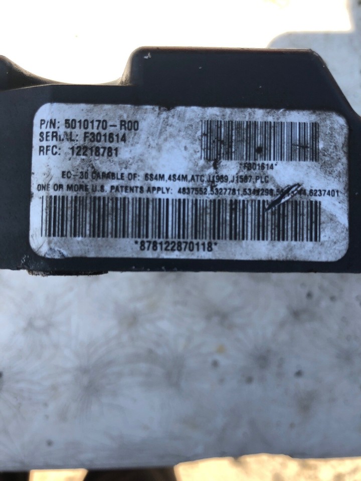 2004 INTERNATIONAL BENDIX ABS ANTILOCK 5010170-ROO ECU MODULE COMPUTER ...