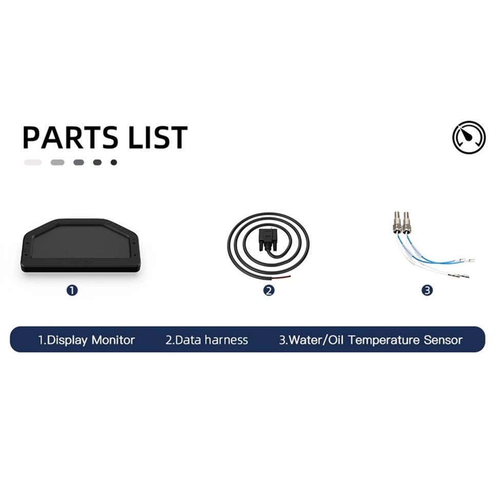 Car Sinco Tech Dashboard Sensor KIT Racing Display LCD Screen Gauge ...