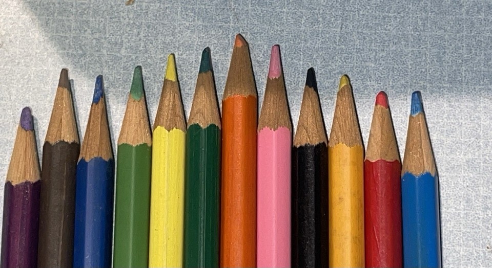 Vintage Eagle 12 Colored Pencils Art Set 178 Made In USA Rare Estate ...