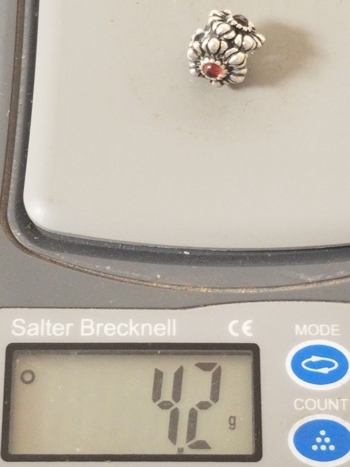 Pandora 925 ALE January Garnet Sterling Birthday Blooms Bead Charm ...