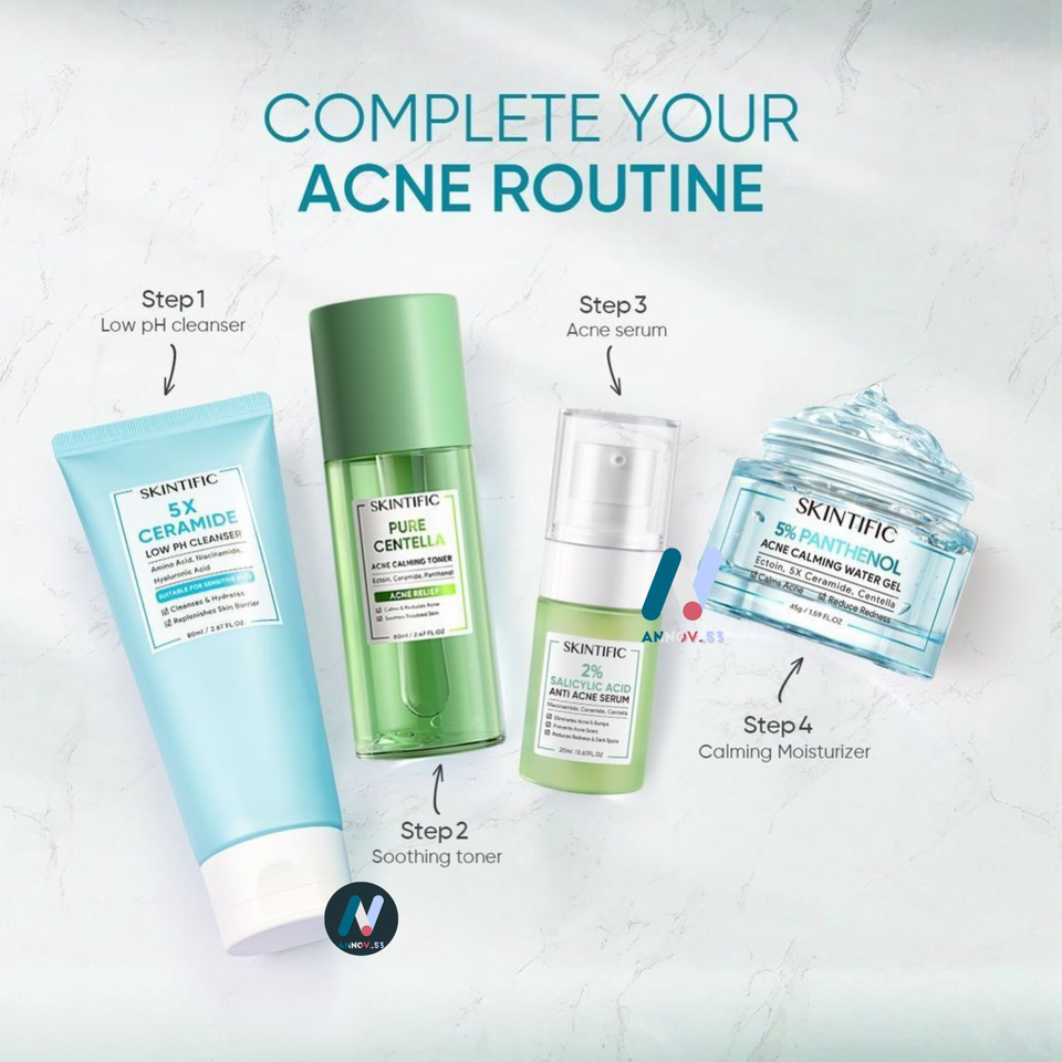 SET 4: SKINTIFIC Acne Anti-Aging 5X Ceramide Salicylic Panthenol Pure ...