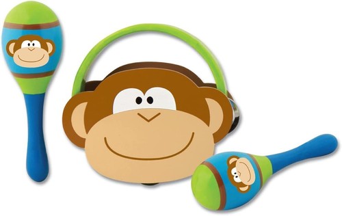 Stephen Joseph Percussion Set Monkey Musical Instrument tambourine ...