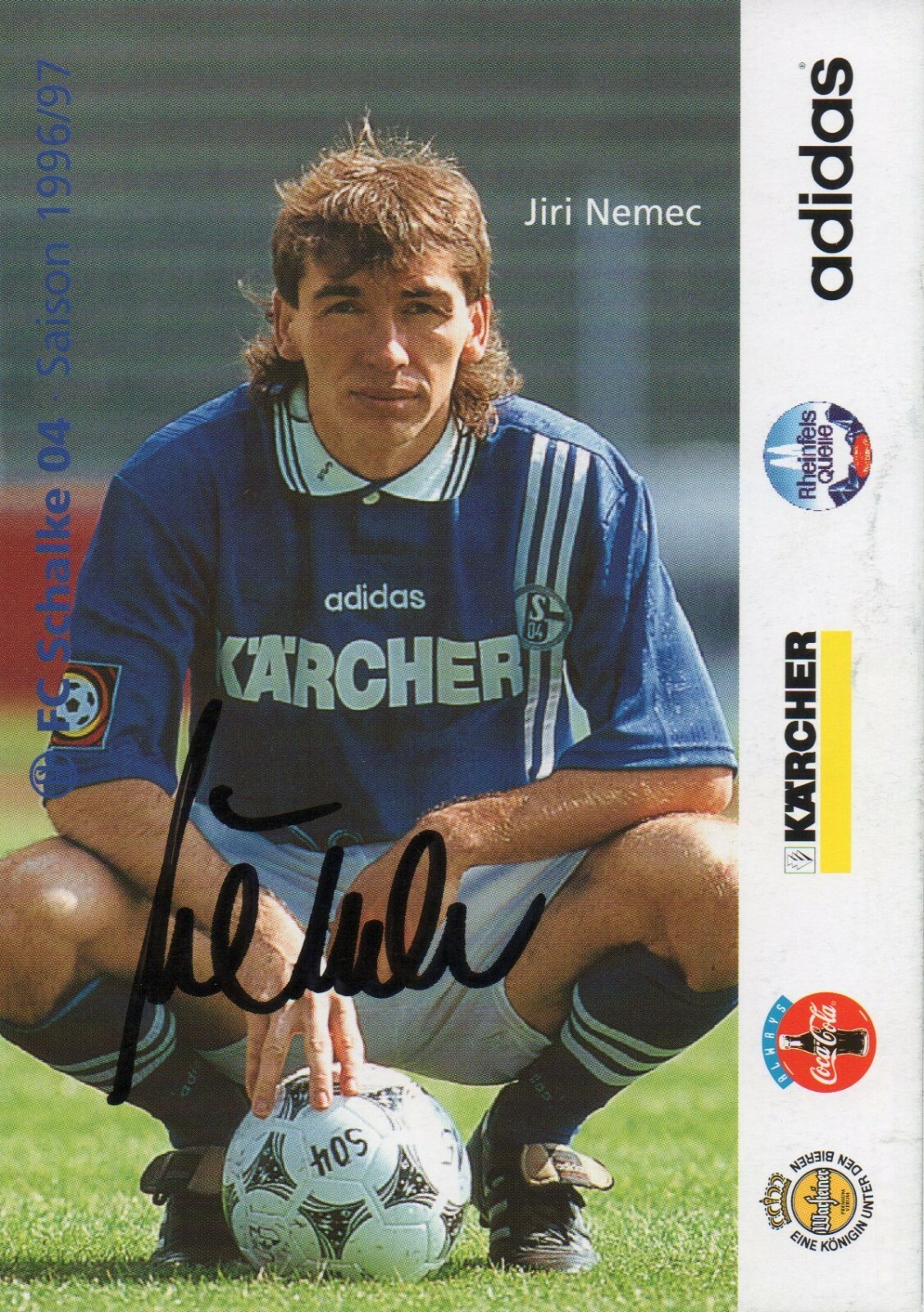 JIRI NEMEC - signed autograph card - FC Schalke 04 1996/1997 ...