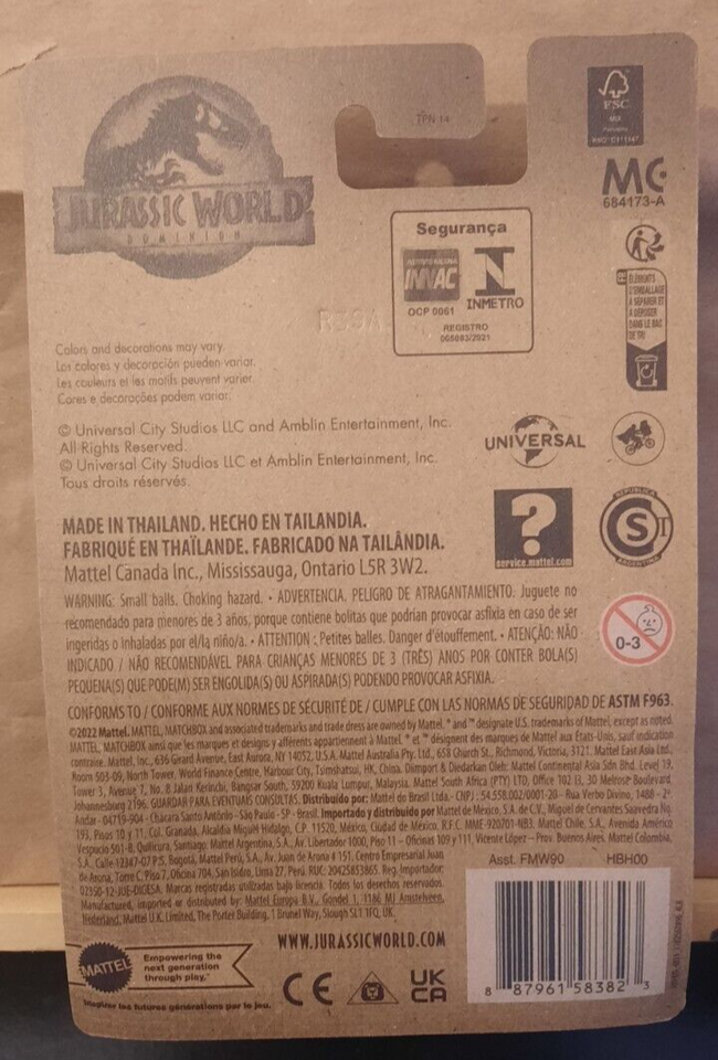 Matchbox Jurassic World Gyrosphere Ball Blue Jurassic Park Sealed | eBay