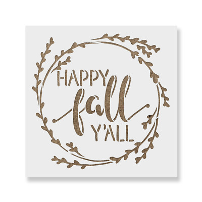 Happy Fall Yall Stencil - Durable & Reusable Mylar Stencils | eBay