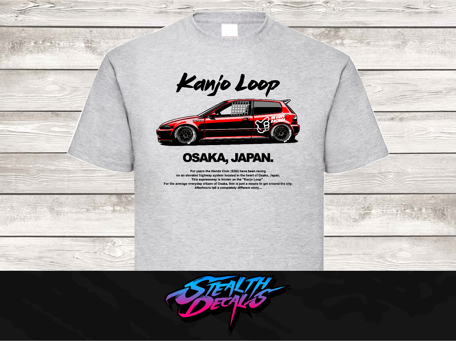 Kanjo Loop Osaka Premium Quality T-shirt, Jdm apparel, Car Culture, Rwb ...