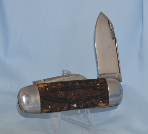 RARE VINTAGE NAPANOCH KNIFE CO.GROOVED BONE SUNFISH KNIFE 1900-1919 ...